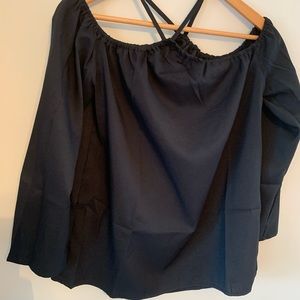 Luvyle | Tops | Luvlye Off The Shoulder Black Blouse | Poshmark